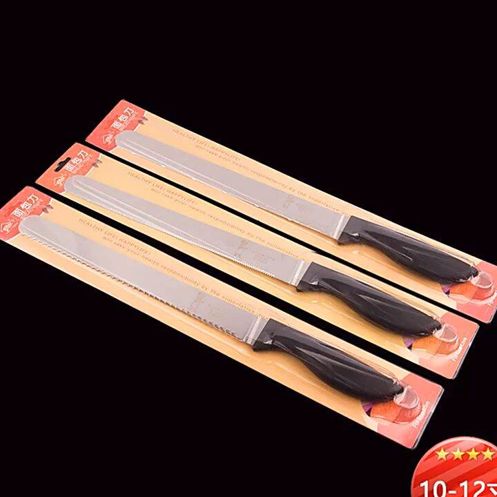 SG READY STOCK - Black Plastic 12 Inch Bread Knife With 3 Kind Tooth ...