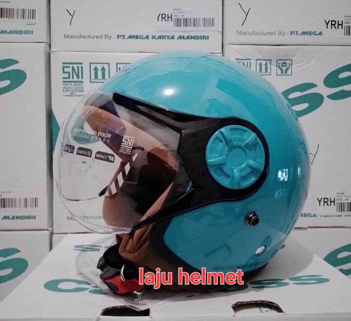 helm cargloss YRH hijab original Cyan | Lazada Indonesia