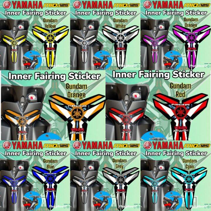 Yamaha Mio i 125 Inner Fairing Sticker Gundam Edition / Mio i 125 ...
