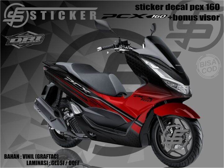 stiker variasi decal full body Honda PCX 160 striping variasi dekal pcx ...