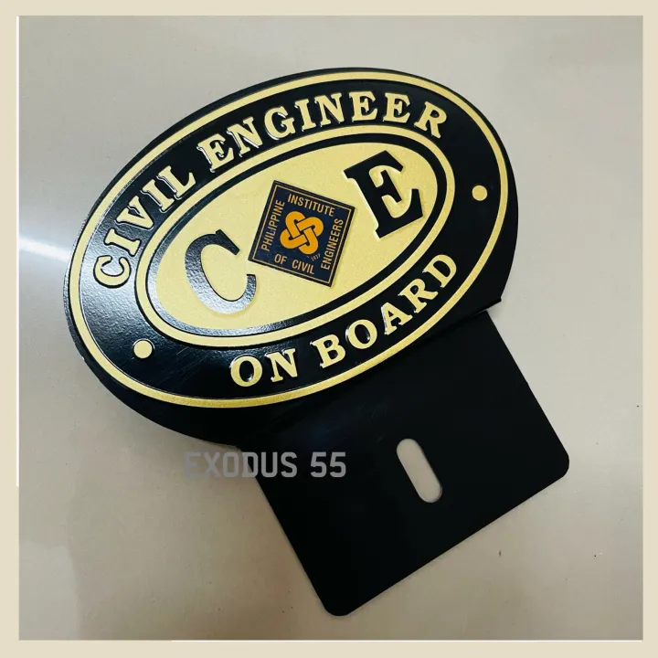 CIVIL ENGINEER PICE Car Profession Emblem Accessories Black Gold Gifts ...