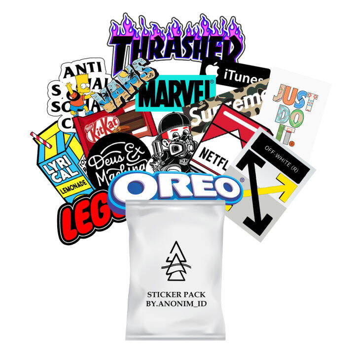 Sticker Aesthetic Hypebeast Stiker Logo Brand | Lazada Indonesia