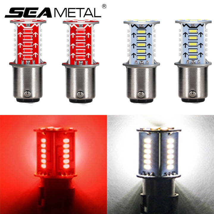 12V Strobe Flashing Rear Lights 1157 30SMD 3014 LED Brake Light Tail ...