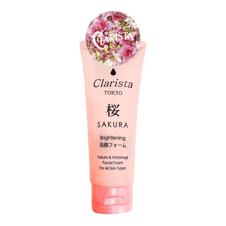 CLARISTA TOKYO SAKURA & HATOMUGI FACIAL FOAM 130ml | Lazada.co.th