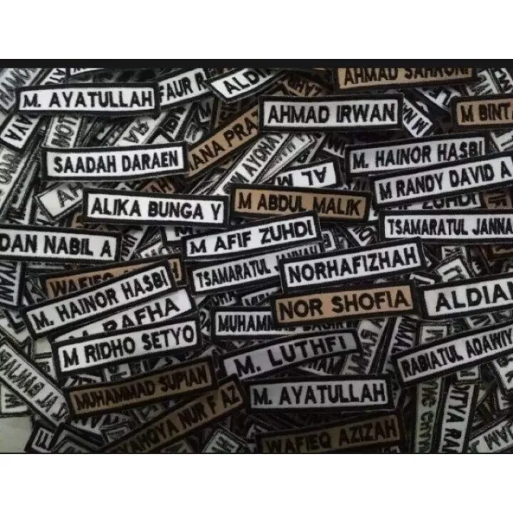 bed nama, nama siswa , bordir nama | Lazada Indonesia