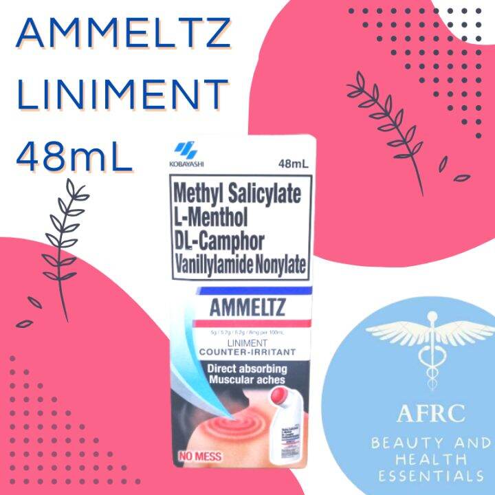 Ammeltz Liniment 48mL Counterirritant | Lazada PH