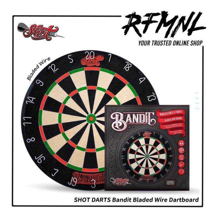 Shot Darts Bandit Bladed Wire Dartboard | Lazada PH