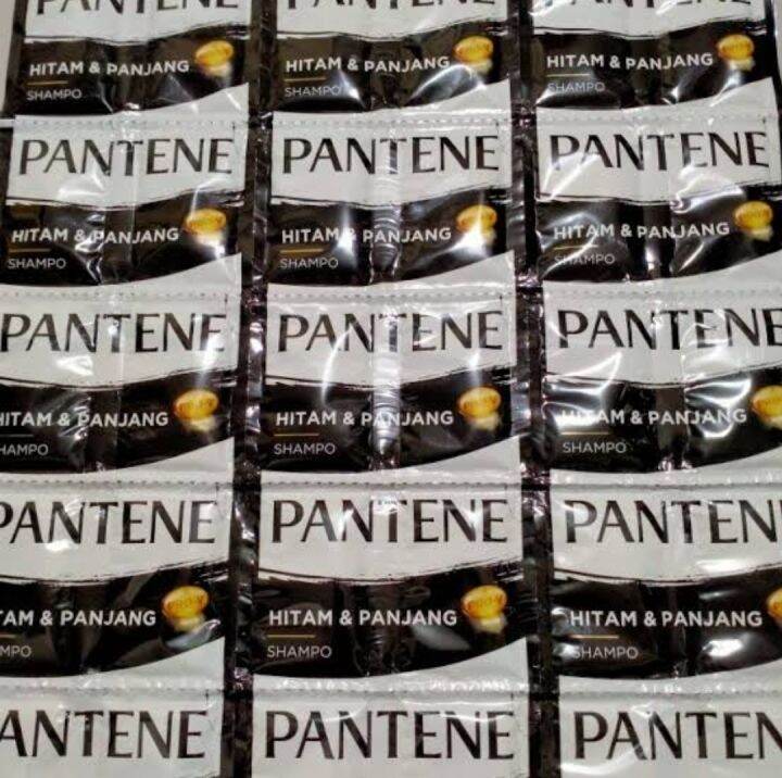 Sampo Pantene Sachet Hitam Panjang 1 Renceng isi 12 No Putus | Lazada ...