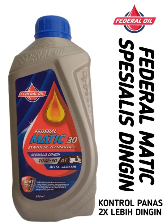 OLI FEDERAL MATIC 0.8L 10W-30 OLI MOTOR MATIC OLI FEFERAL MATIC SESUAI ...