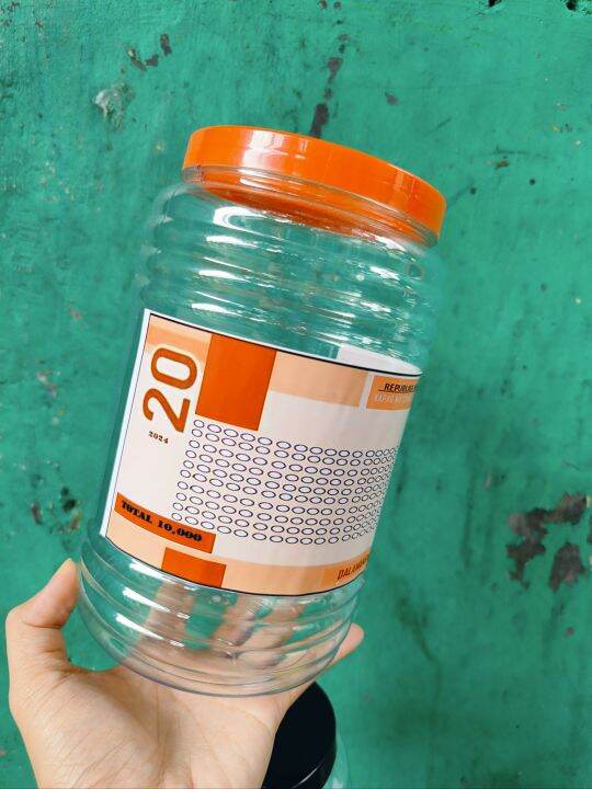 20 bill Transparent Jar Alkansya Ipon Challenge (2liter) | Lazada PH