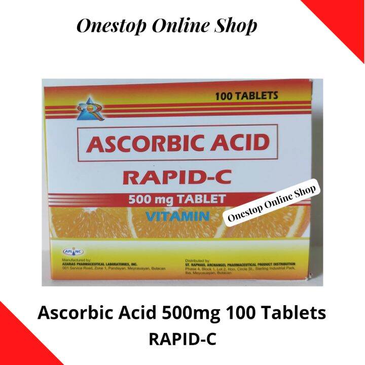 RAPID-C 100 Tablets Ascorbic Acid 500mg | Lazada PH