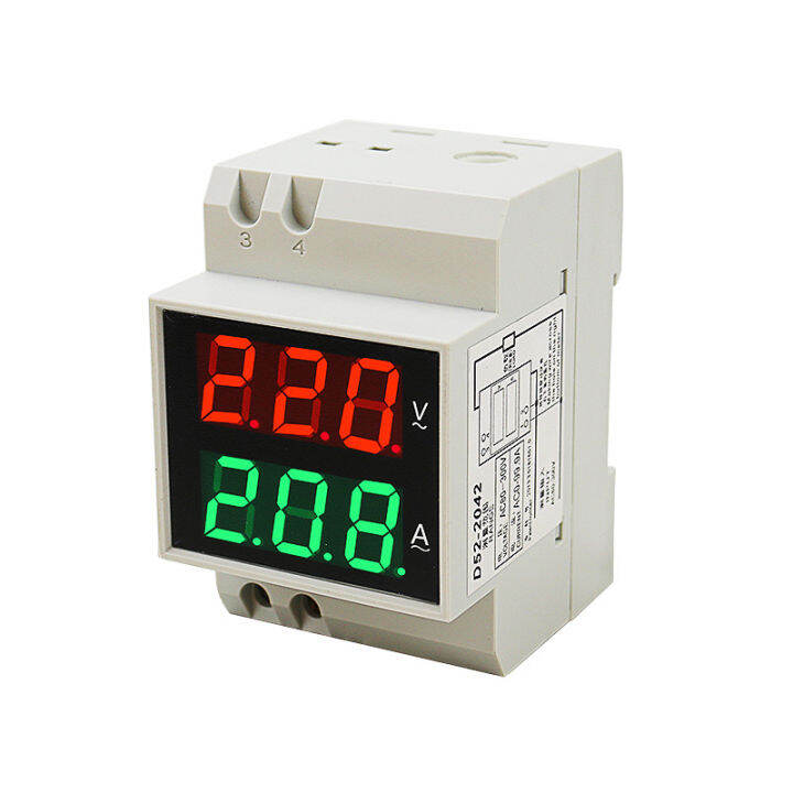 D52-2042 AC 200-450V Built-in External Rail Type AC LED Display ...
