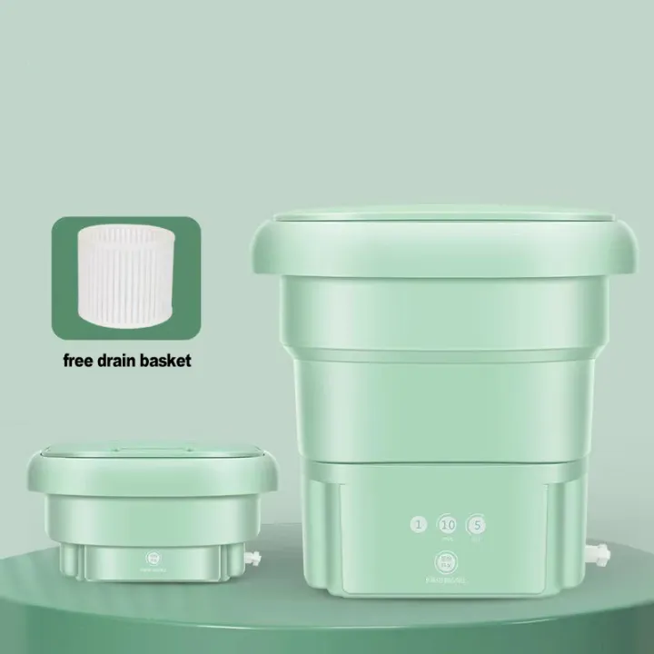 Automatic mini portable folding washing machine with spin-dryer | Lazada PH