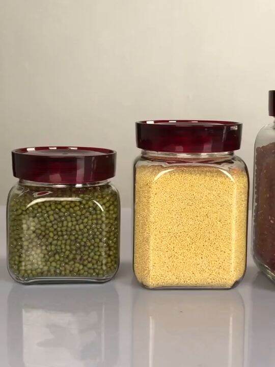 ZSK Glass seal Jar, food -grade storage jar, home grain miscellaneous ...