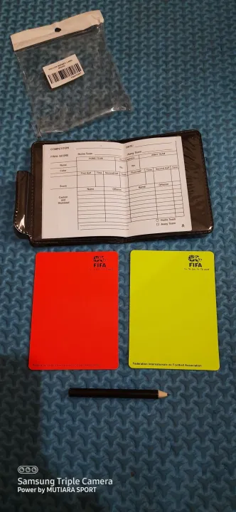 DOMPET KARTU WASIT KOMPLIT DIOGO KARTU CATATAN PERTANDINGAN PENSIL ...