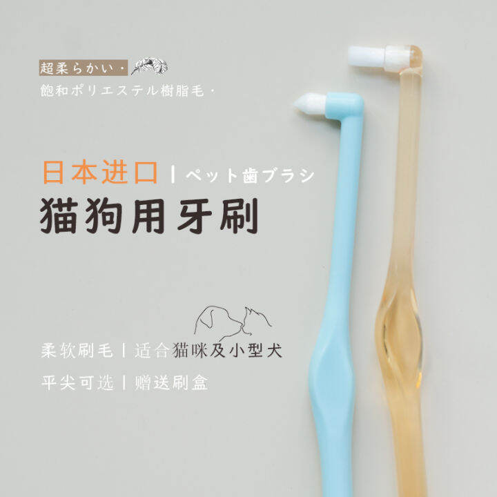 [Pointed Flat Head Optional] Cat Toothbrush Japanese CI Pet Cat Small ...