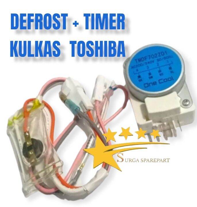 [1set] Timer dan defrost kulkas Toshiba 2 pintu Defrost depros fuse ...