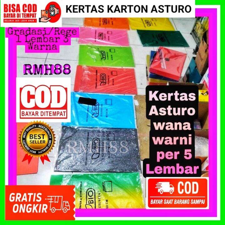 5 Lembar Kertas Karton Asturo Warna | Lazada Indonesia