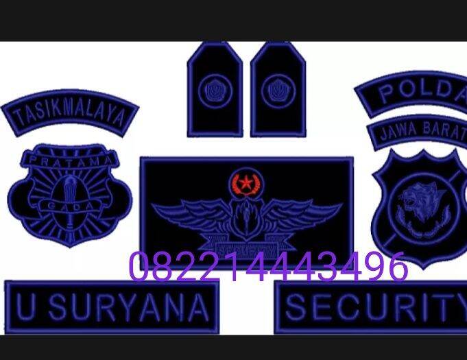 atribut satpam terbaru,atribut security terbaru,bordir timbul | Lazada ...