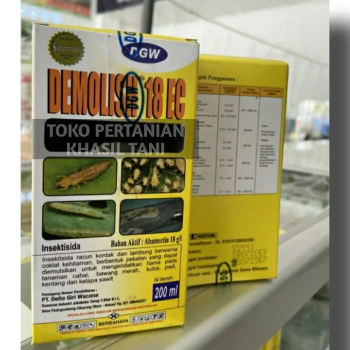 Insektisida DEMOLISH 18 EC isi 200 ml bahan aktif abamectin 18g/l ...
