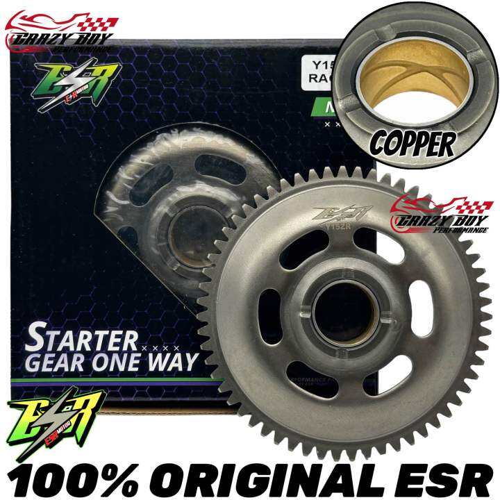 ESR MOTOR STARTER GEAR ONE WAY COPPER RACING Y15ZR Y16ZR LC135 5S FZ150 ...