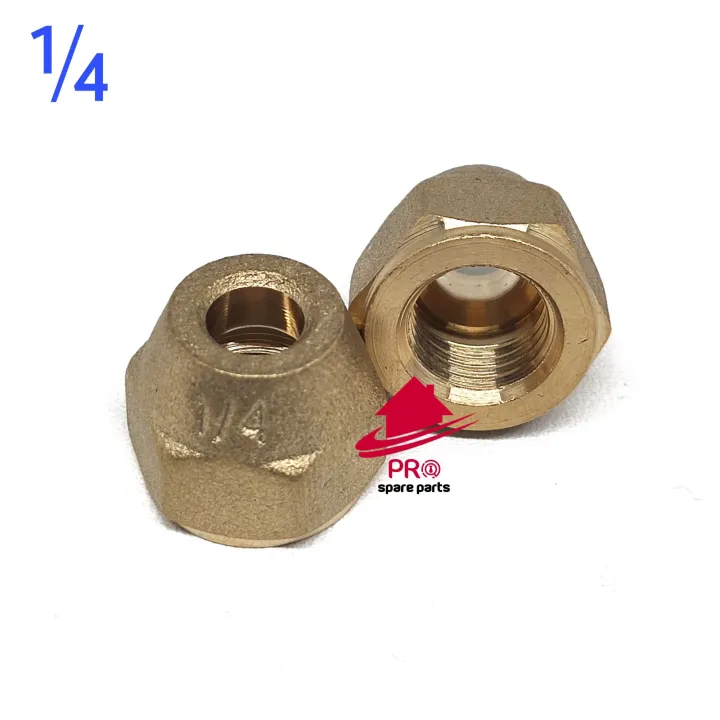 Nut Nepel AC 1/4 Kuningan - Sparepart Mur Neple/Niple Pipa Air ...