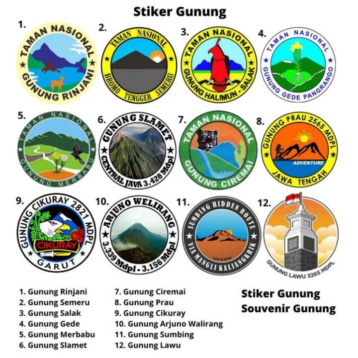 Stiker Gunung / Stiker Pendaki Gunung | Lazada Indonesia