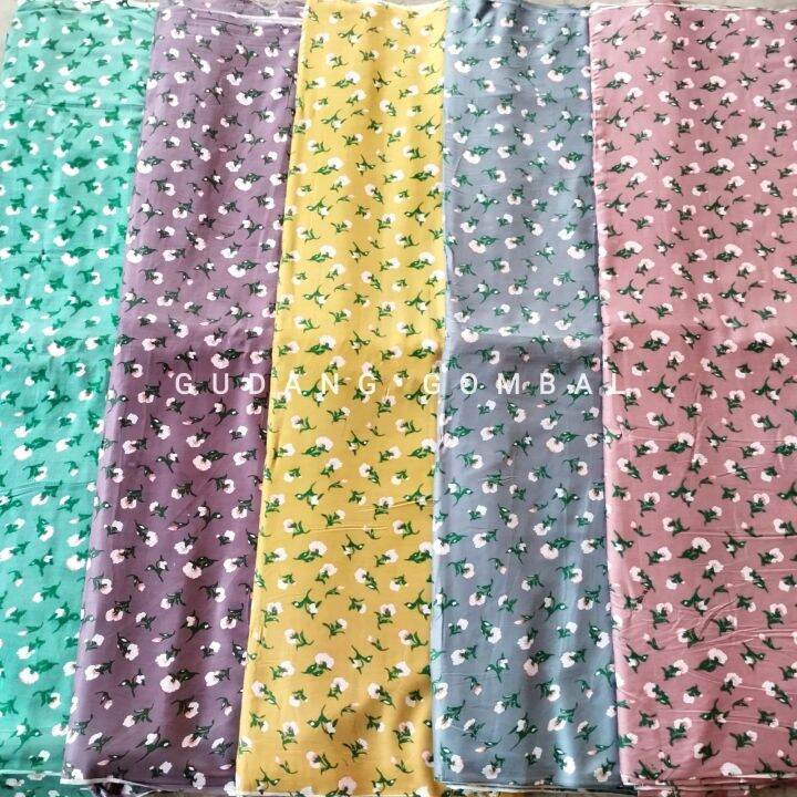 Kain Rayon Bunga Bahan Daster/Mukena (harga per 0,5) | Lazada Indonesia