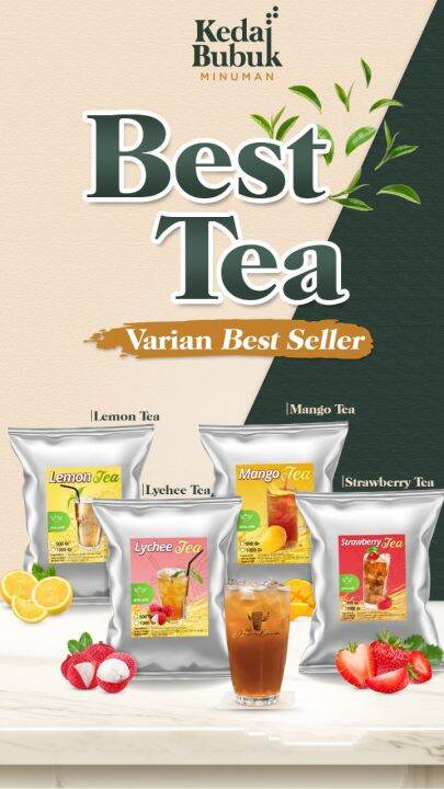 Serbuk Minuman Rasa Varian Tea Javaland Kemasan 1kg teh seduh praktis ...