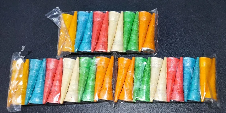 Pack of 3 : Classic Pinoy Candy ICE CREAM CONE with Sweet Ube Filling ...