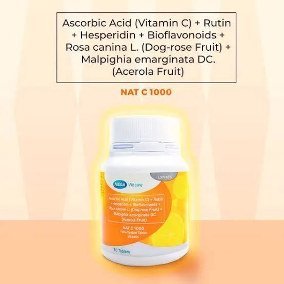 Nat C 1000 (Ascorbic Acid 1gram) Low Acid | 30 Scored Tablets (covid ...