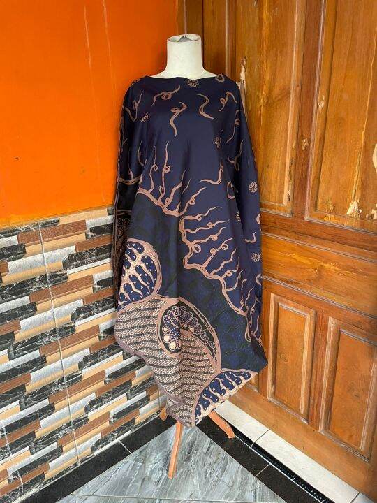 Kaftan Batik Wanita Moderen/Couple Batik Kondangan/Dress Batik Kekinian ...