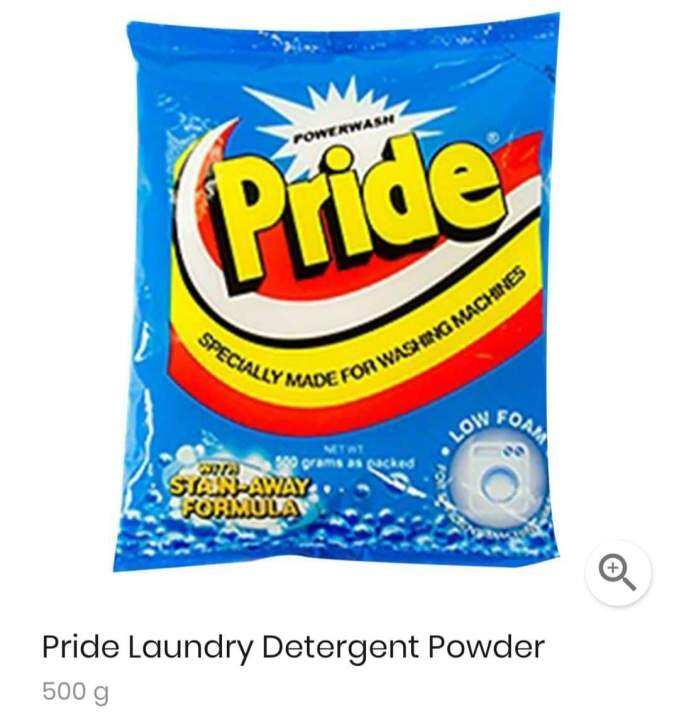 PRIDE LAUNDRY DETERGENT POWDER (500 grams) specially formulated for ...