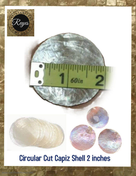 CIRCULAR CUT CAPIZ SHELL 2 INCHES 2 HOLES (100 pcs) | Lazada PH