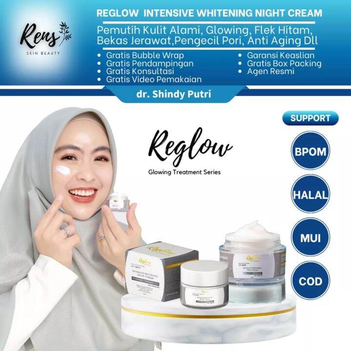 REGLOW NIGHT CREAM SKINCARE WHITENING CREAM MALAM REGLOW ORIGINAL | Lazada Indonesia