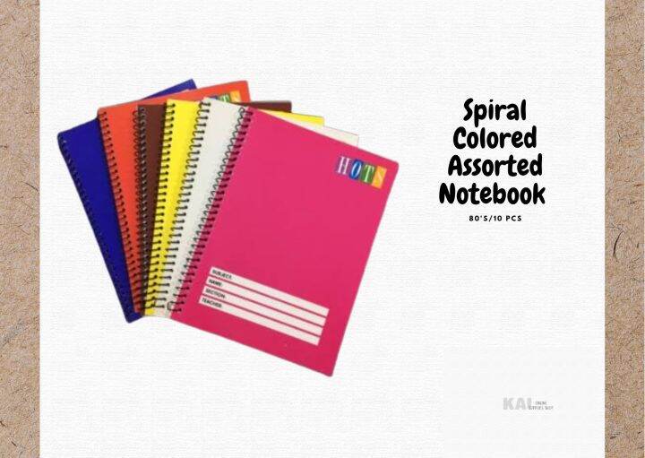 Spiral Colored Assorted Notebook 80's (10pcs) | Lazada PH