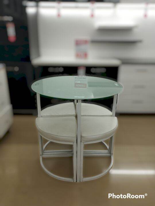 Meja makan informa zeus table set 4 kursi kafe white putih meja makan ...