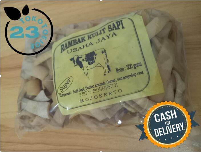 Kerupuk Kulit Sapi Mentah / Rambak Super 500gr / Rambak Sapi / Oleh ...