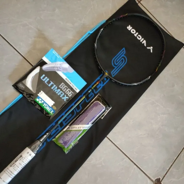 RAKET BADMINTON VICTOR DRIVEX R 30 LBS BONUS TAS KAIN DAN GRIP HANDUK ...