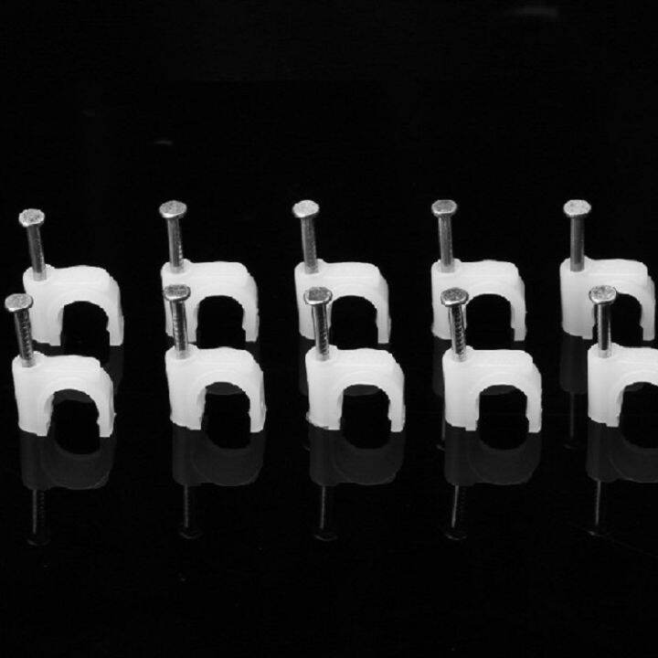 Round Cable Clamp Tailor's Tack Fixed Network Cable Telephone Wire Line ...