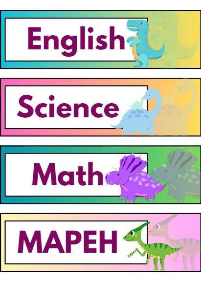 Subject Stickers Dinosaur Design Set | Lazada PH