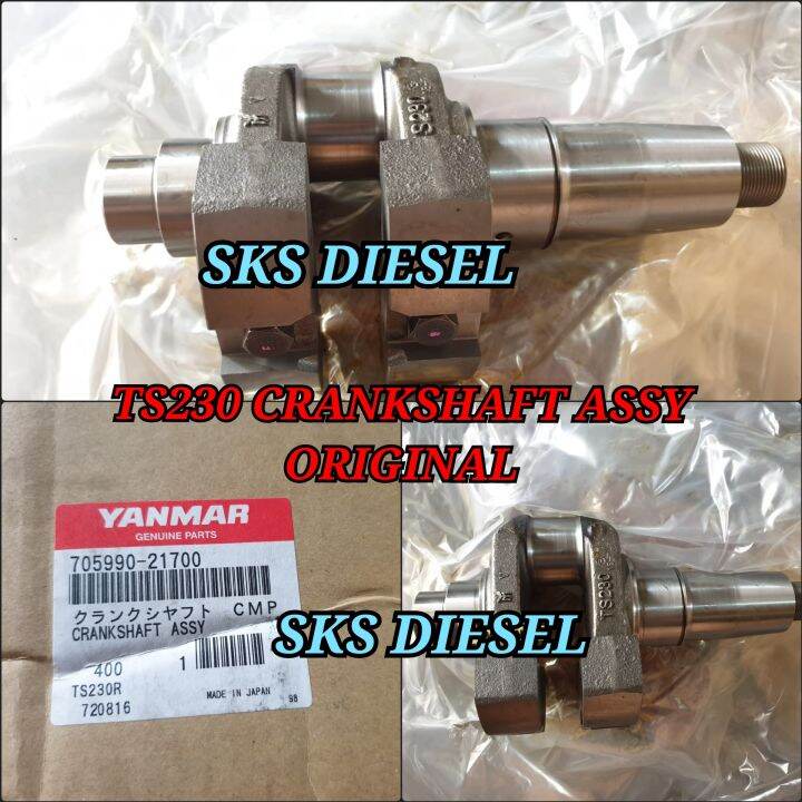 TS230 TS 230 Crankshaft Assy Kur as Kro as Mesin Diesel Yanmar Original ...