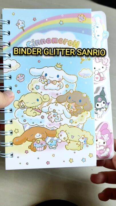 BINDER GLITTER SANRIO | BINDER BOOK SANRIO | DIARY SANRIO | KUROMI ...