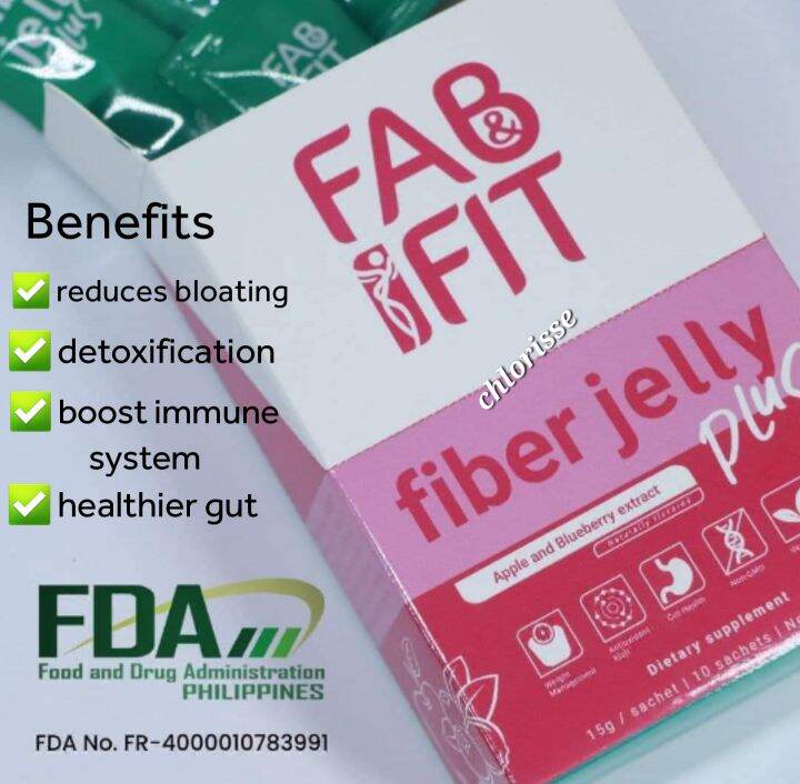 Fab and Fit Jelly Plus Fiber-Packed, Vegan Slimming for Bloating and ...