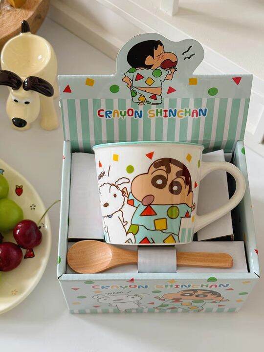 Ready Stock For KL ️Srayon Shin-Chan Ceramic Cup Cute Shin-Chan Coffee ...