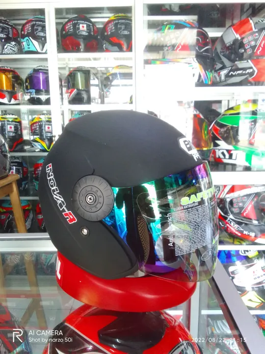 Helm Half Face BMC INNOVA SOLID BLACK DOFT | Lazada Indonesia