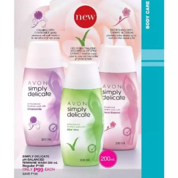 Avon Simply Delicate pH balanced Feminine Wash with Aloe Vera 200mL ...