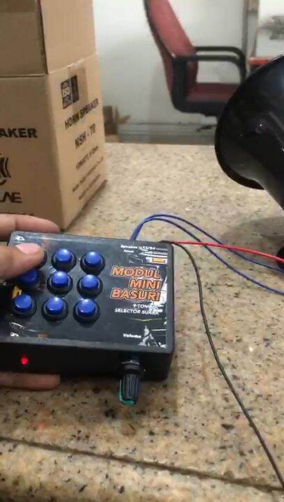 Klakson.Modul Mini Basuri 9 Suara, 9 Tombol bisa dipilih, Mini Basuri ...