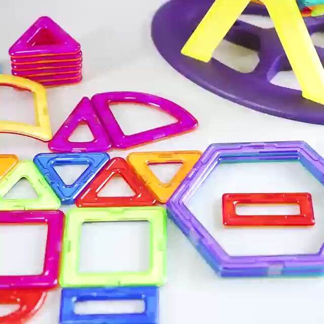 Mainan Magnetic Block Mainan Keping Magnet Susun DIY Anak Mainan Magnet ...