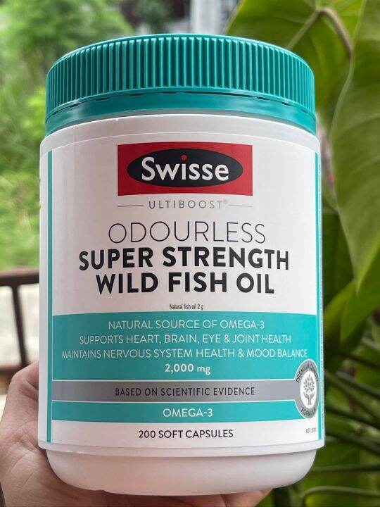 Swisse Odourless Super Strength Wild Fish Oil 2000mg 200 Capsules ...
